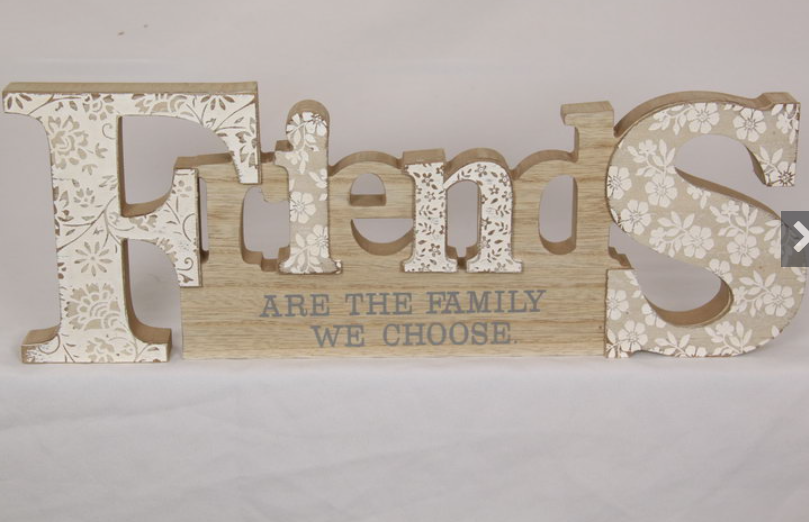 40CM MDF FAMILY/FRIEND DECOR SIGN 2 DIFFERENT AVAILABLE – CARGO DEPOT